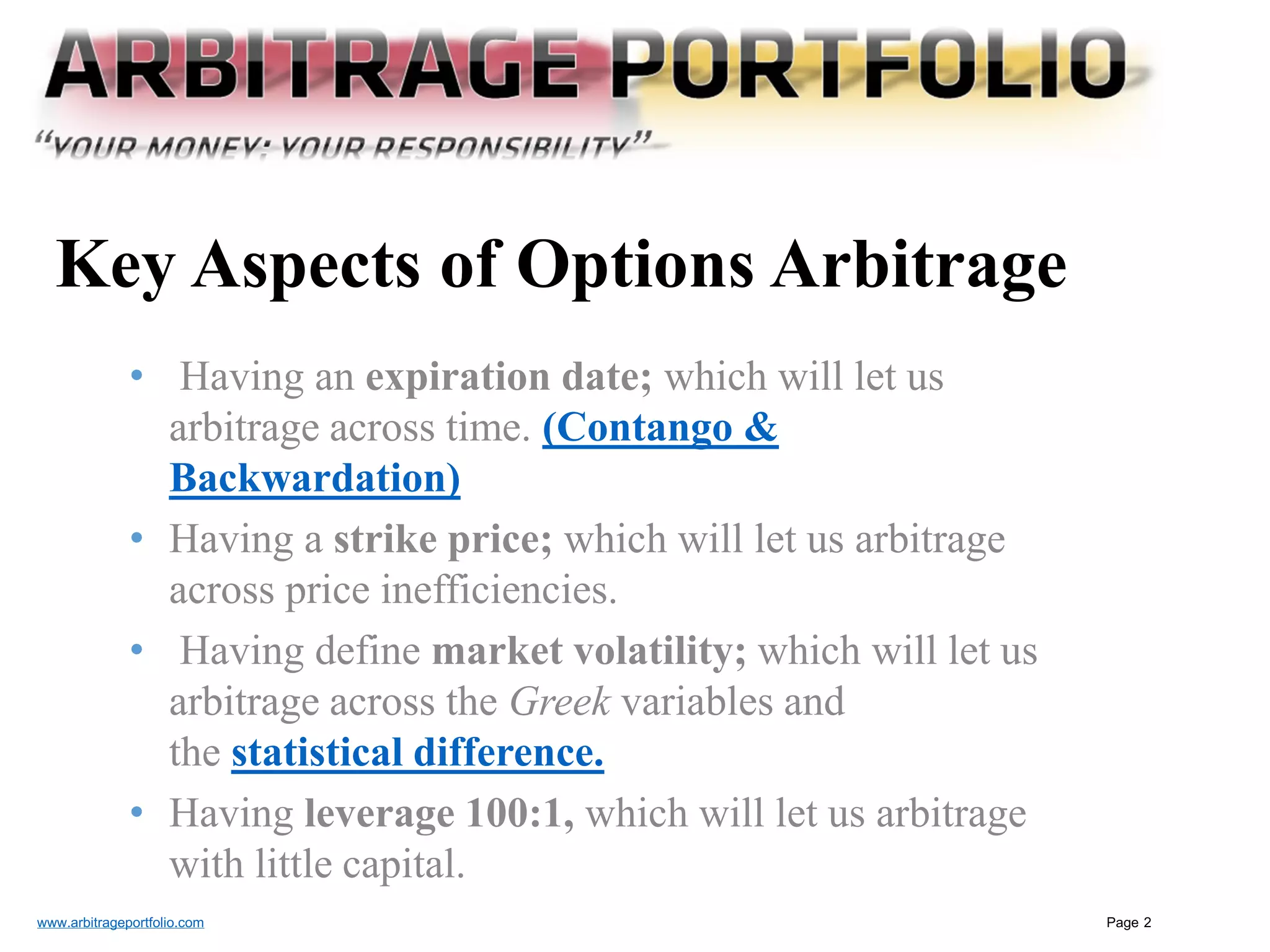 Options arbitrage | PPT