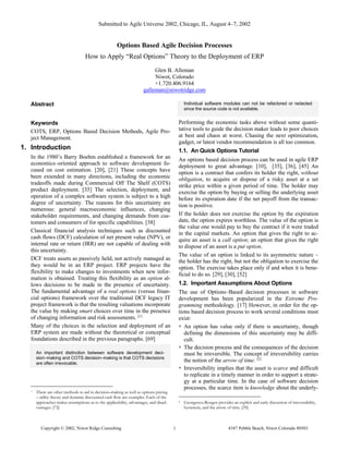 Options based decisions processes | PDF