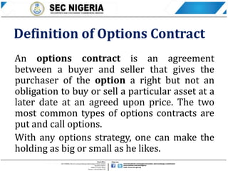 Options contract | PPT | Free Download