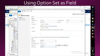 Option Set, Web Resource, Relationship & Mapping in Microsoft Dynamic CRM 2015 | PPTX