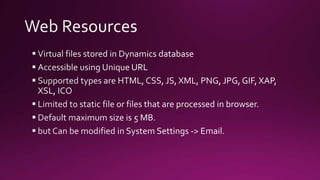 Option Set, Web Resource, Relationship & Mapping in Microsoft Dynamic CRM 2015 | PPTX