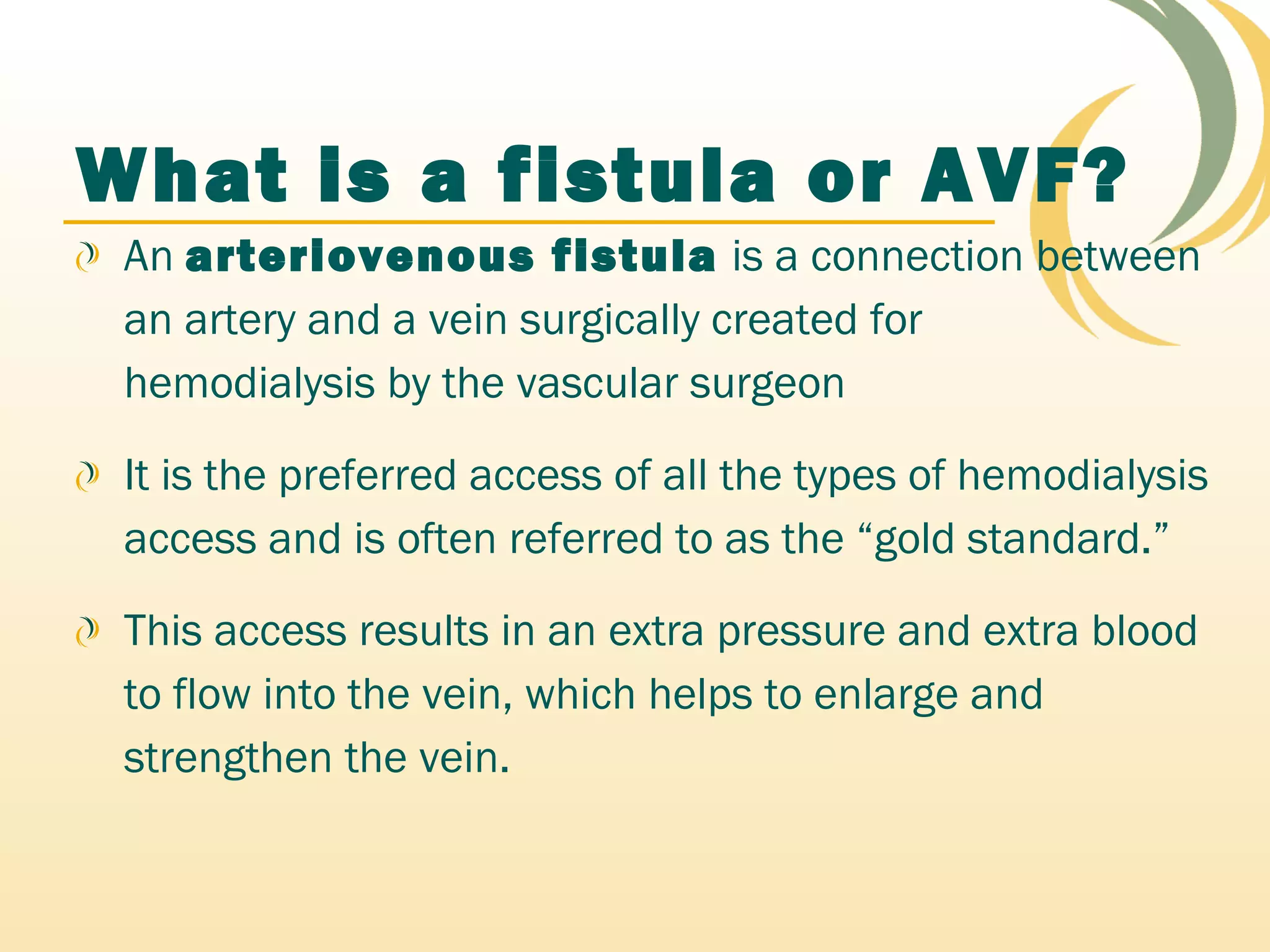 vascular access for dialysis access: seminar | PPT