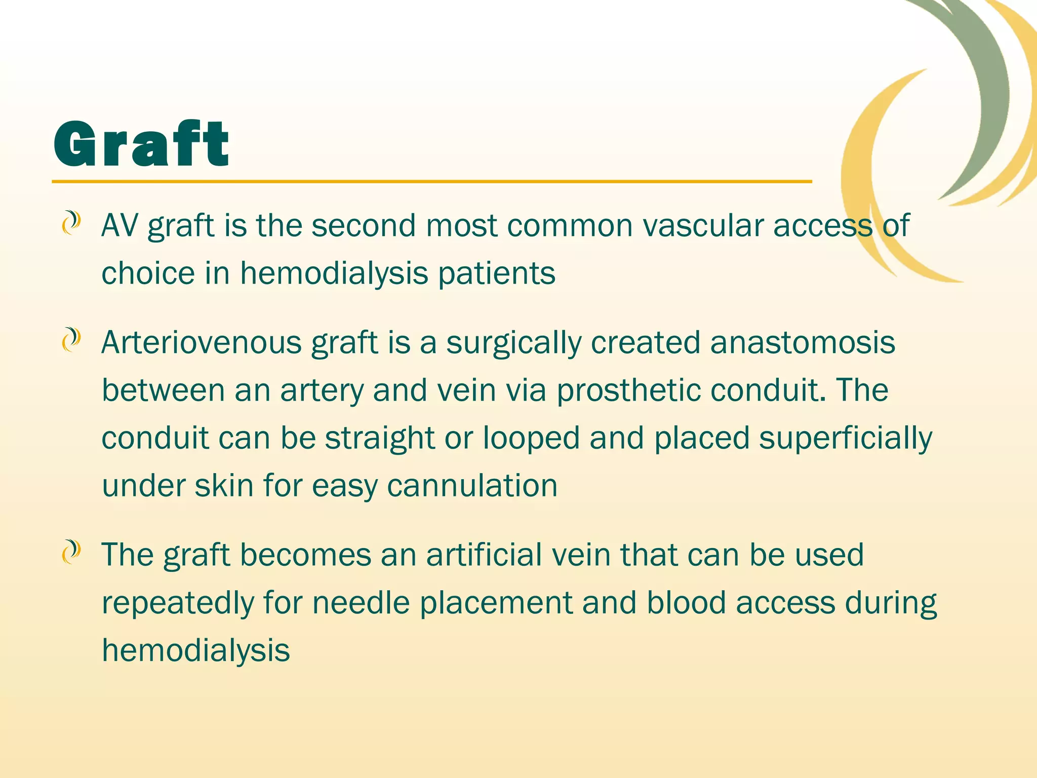 vascular access for dialysis access: seminar | PPT