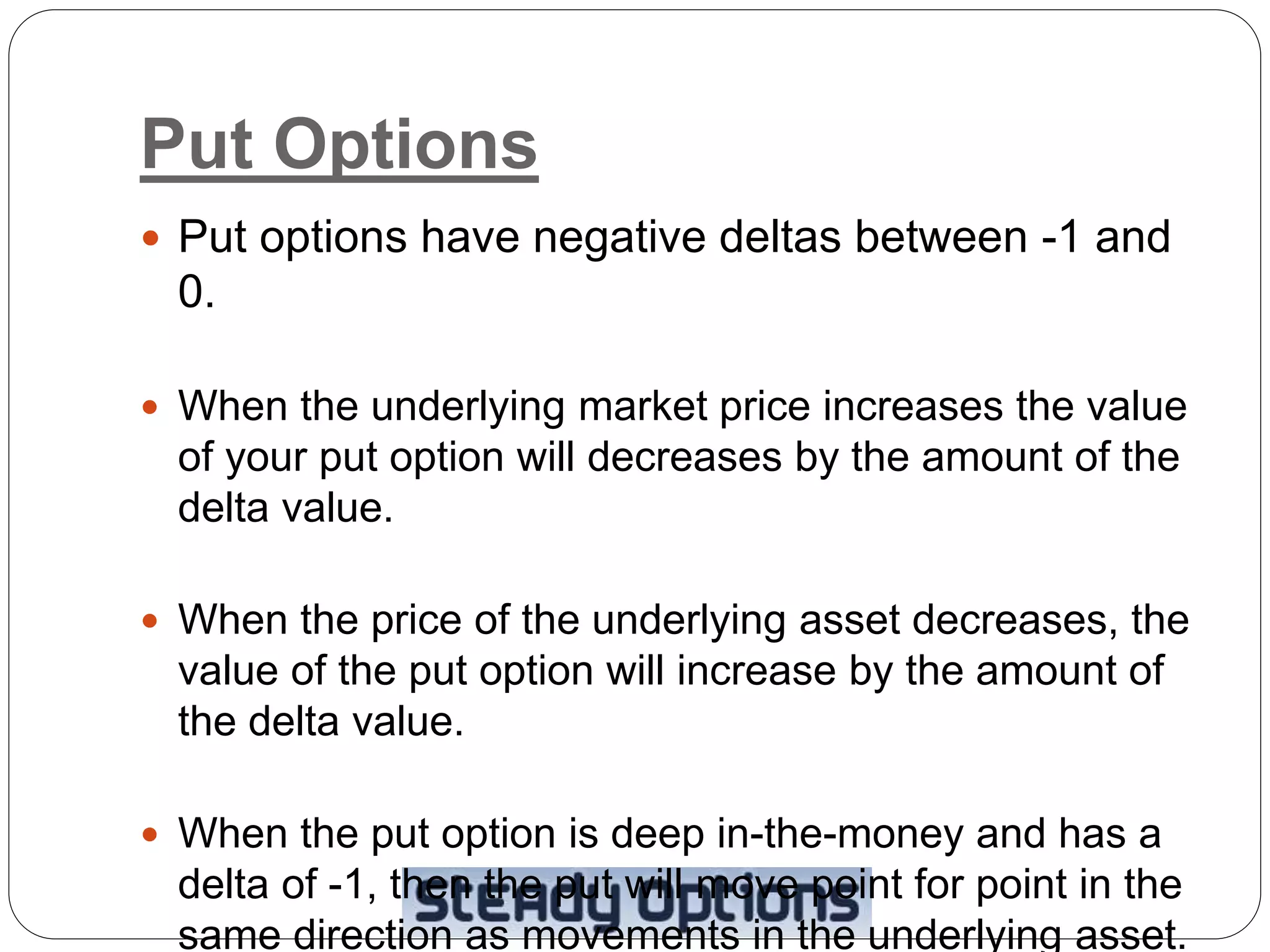 Options Greeks: The Delta | PPTX
