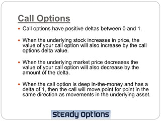Options Greeks: The Delta | PPTX