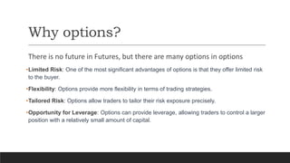 Options strategies and adjustment presenation | PPTX