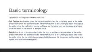 Options strategies and adjustment presenation | PPTX