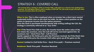 Option strategies | PPTX | Stocks and Bonds | Personal Investing