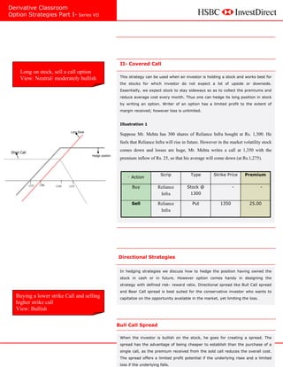 Option Strategies Part I | PDF