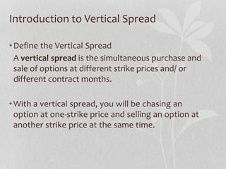 Option strategy presentation | PPTX