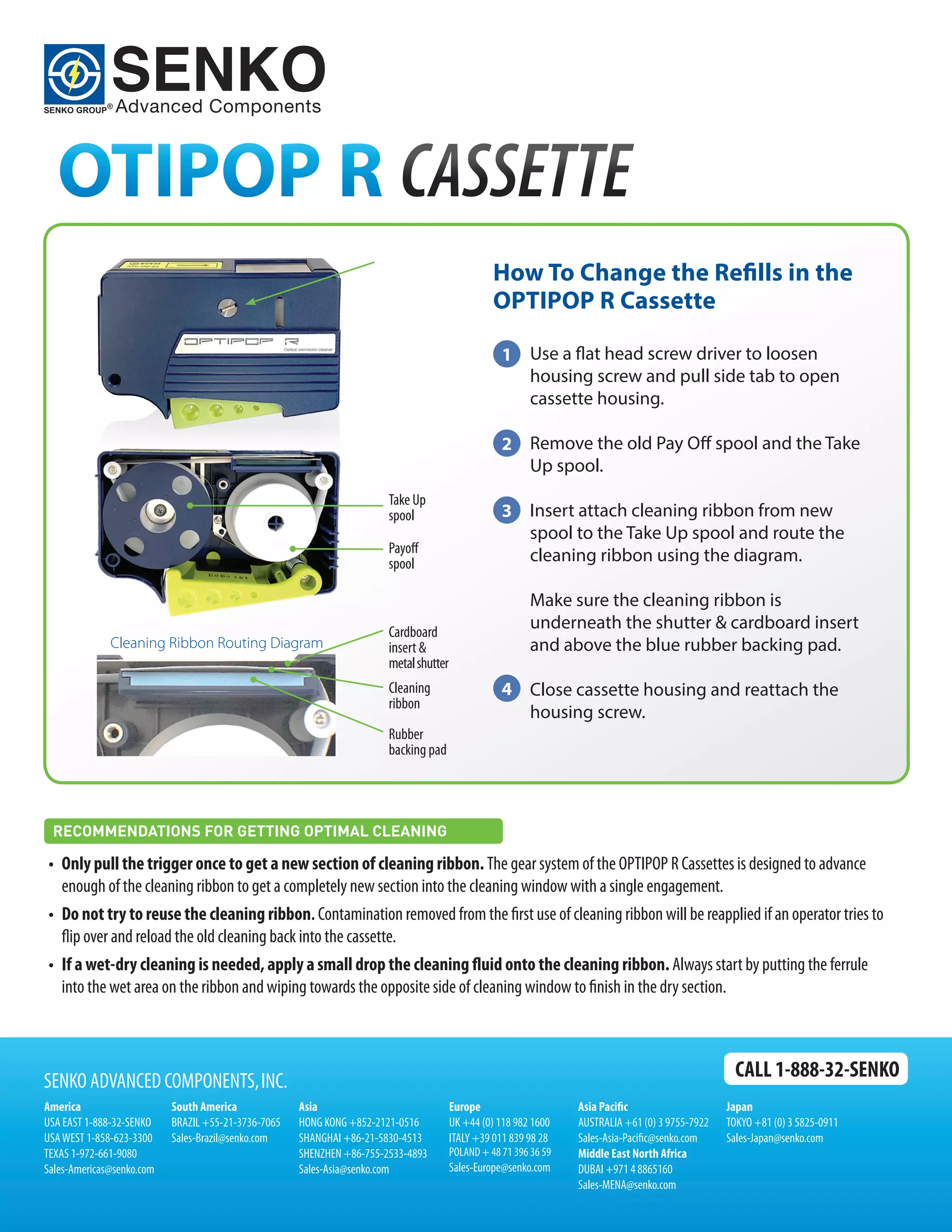 Optipop r cassette cleaner handout 2019 | PDF