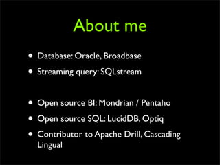 SQL Now! How Optiq brings the best of SQL to NoSQL data. | PPT