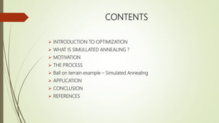 OPTIMIZATION- SIMULATED ANNEALING | PPT