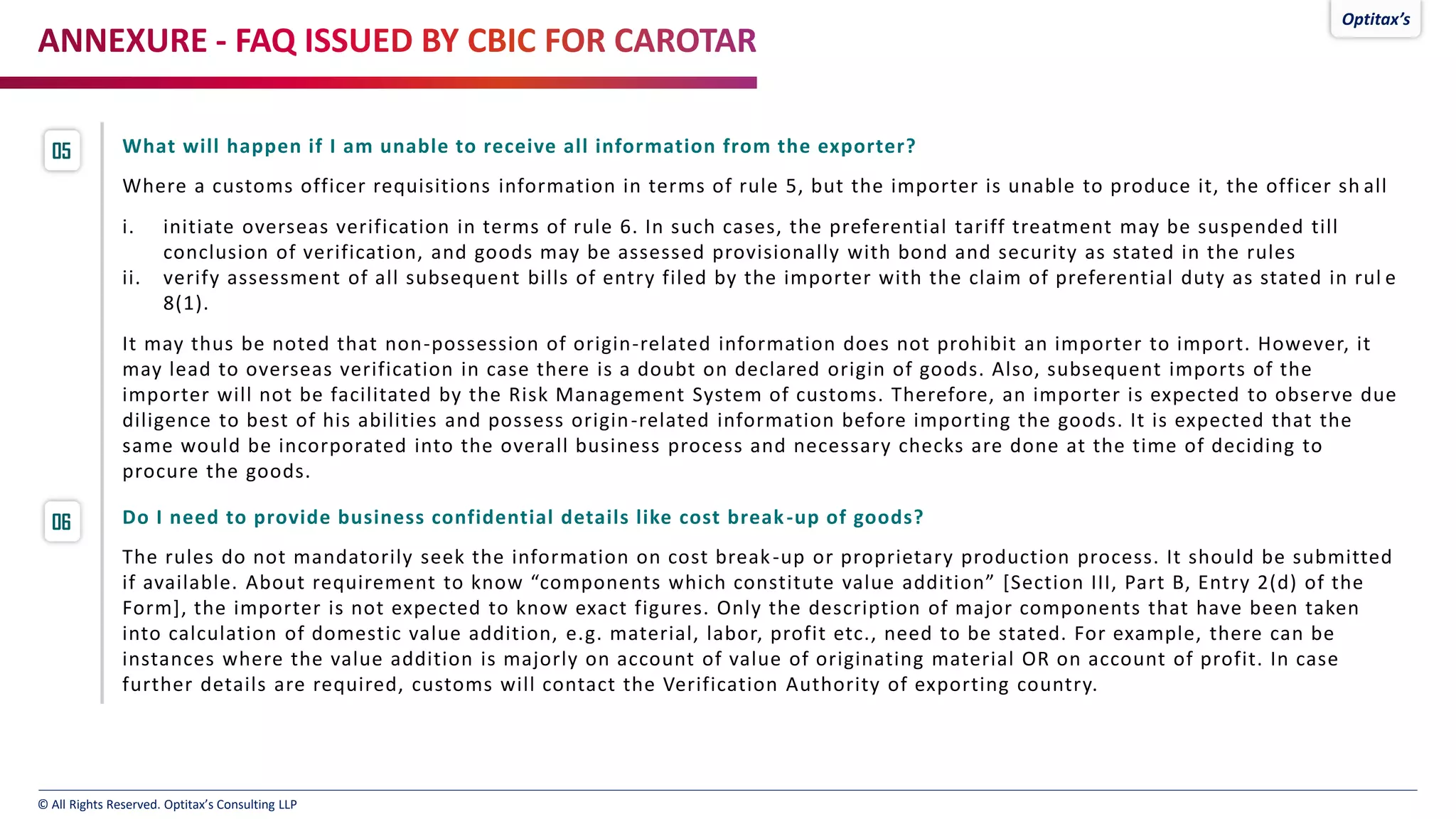 Optitax's presentation on carotar [07 jan 2021] | PDF