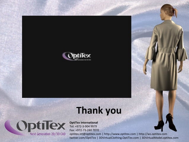 OptiTex Company Brief | PPT | 3-D Graphics | Computer Software and Applications