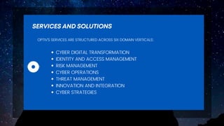 Optiv: one of the best Cybersecurity Consultants & Solutions | PPT