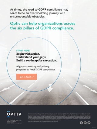 Six Key Components to Achieving GDPR Security Requirements | PDF