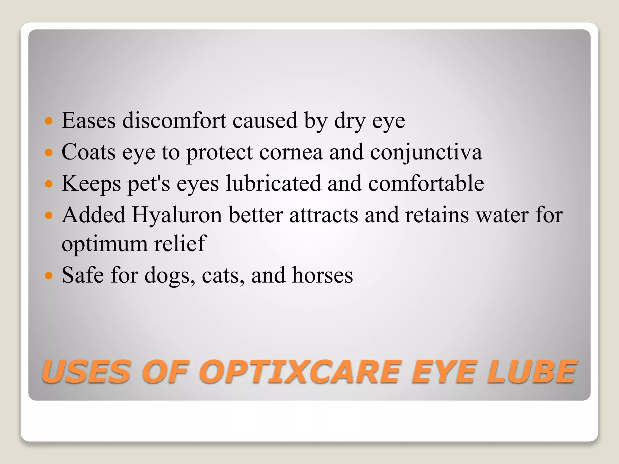 Optixcare Eye Lube | PPT