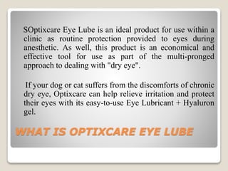 Optixcare Eye Lube | PPTX