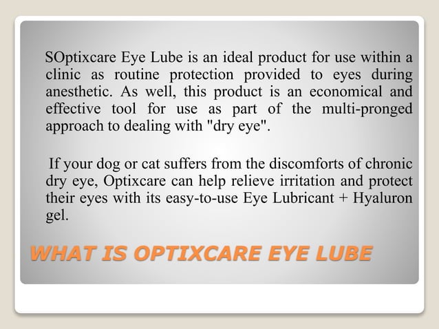 Optixcare Eye Lube | PPT