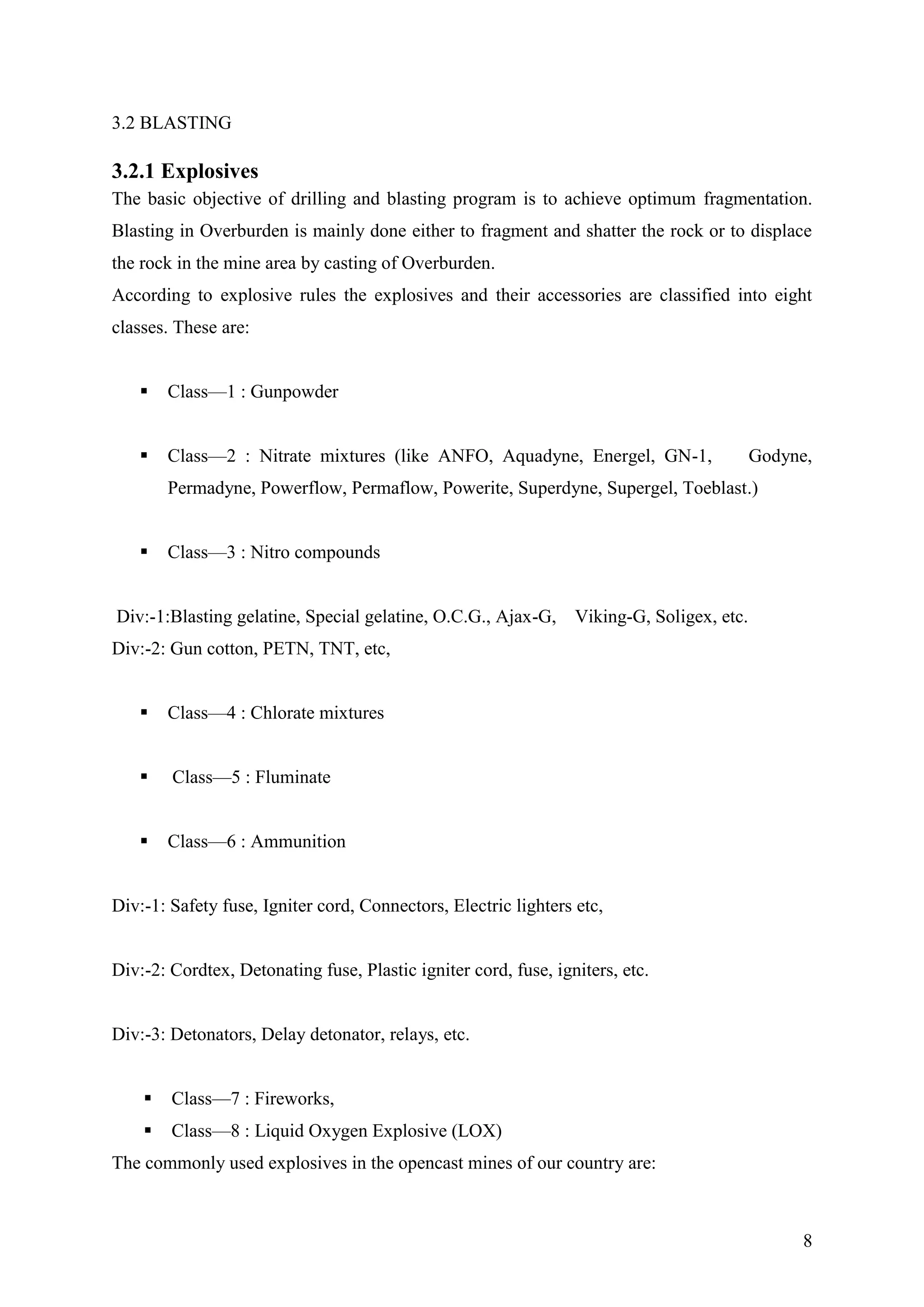 Optimization Of Blasting Parameters In Open Cast Mines Pdf Geology