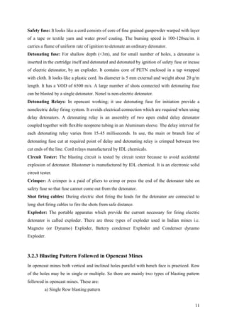 Optimization of Blasting Parameters in open cast mines | PDF