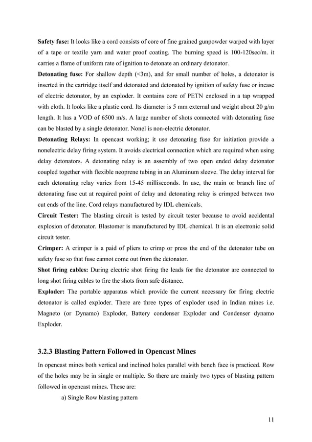 Optimization Of Blasting Parameters In Open Cast Mines Pdf Geology Science