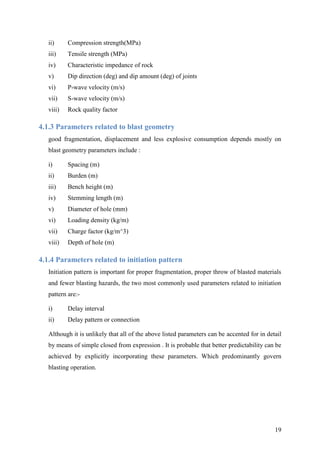 Optimization of Blasting Parameters in open cast mines | PDF