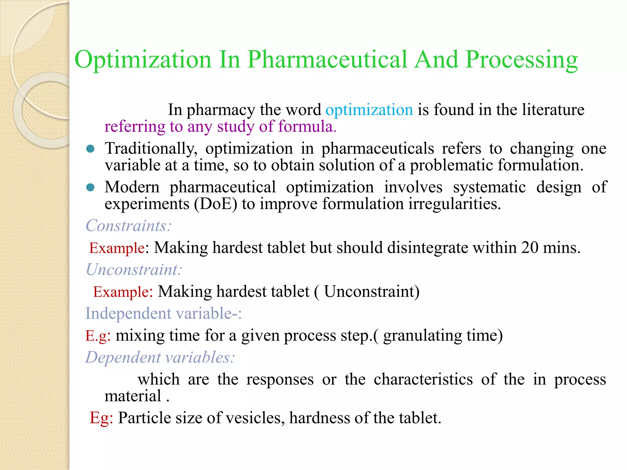 Optmization techniques | PPTX