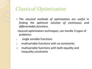 Optmization techniques | PPTX