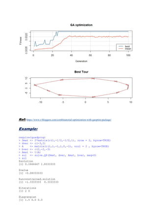 Optimization and Mathematical Programming in R and ROI - R Optimization Infrastructure. | PDF