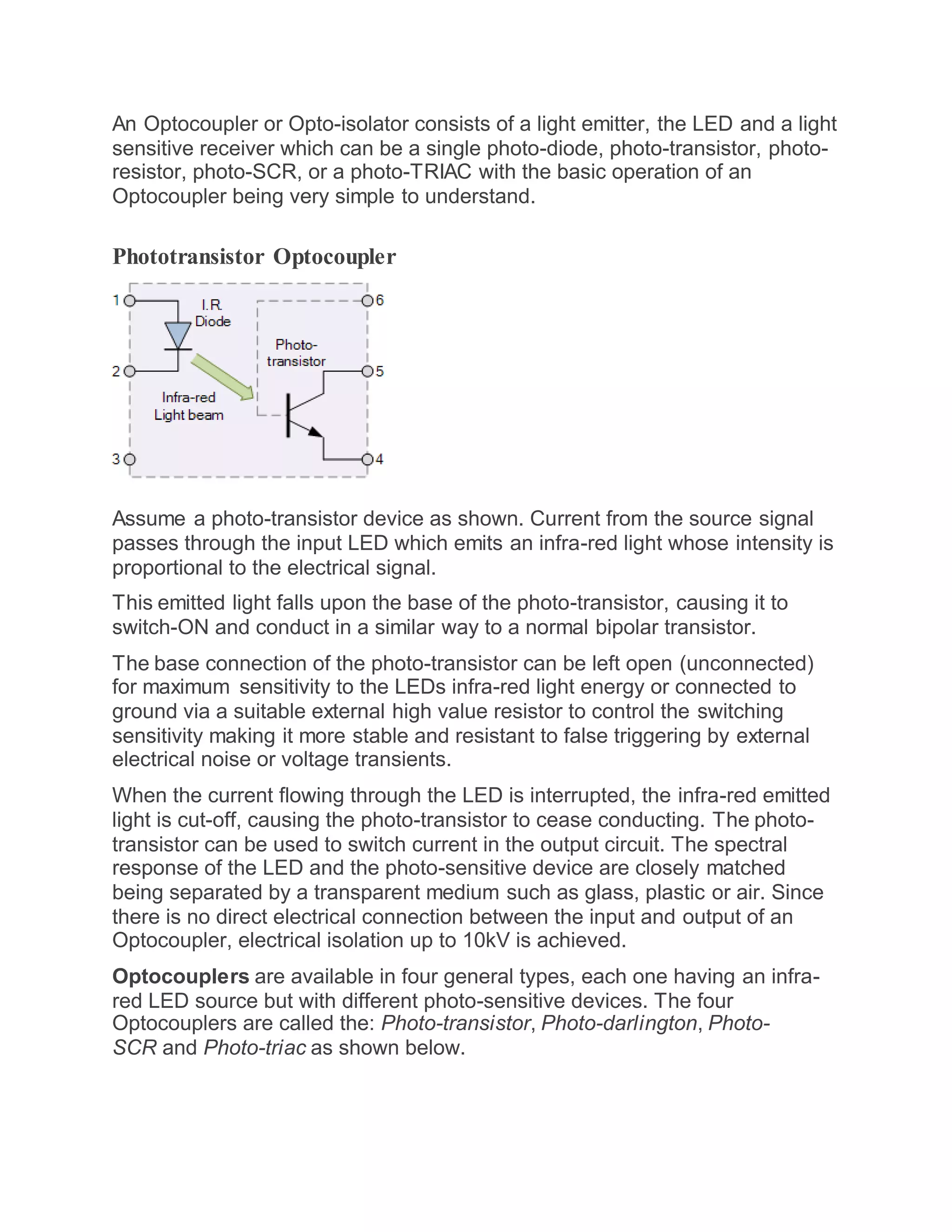 Optocoupler tutorial and optocoupler applications | DOCX