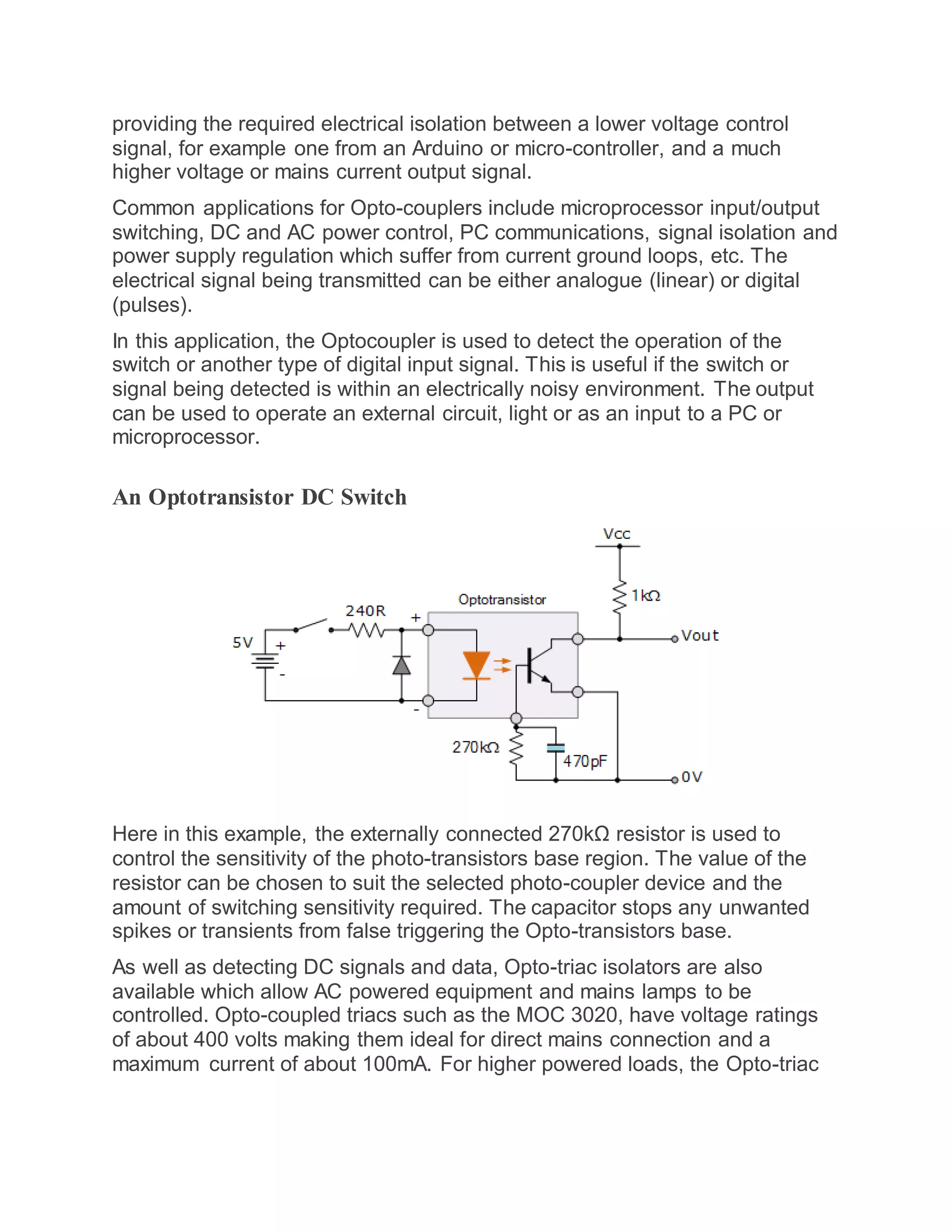 Optocoupler tutorial and optocoupler applications | DOCX