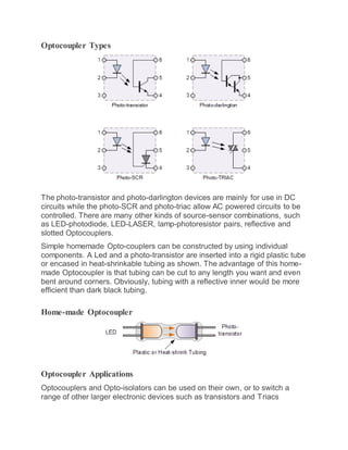 Optocoupler tutorial and optocoupler applications | PDF