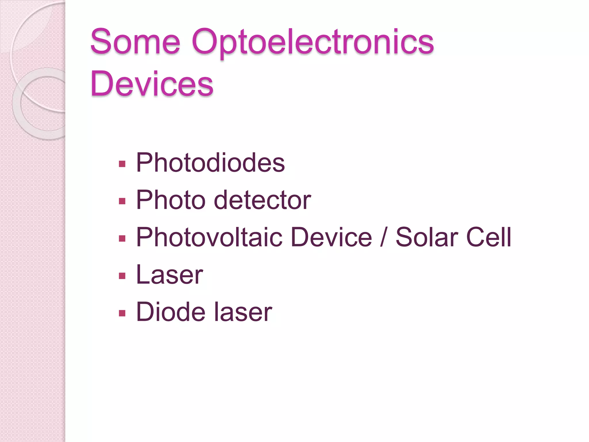 Optoelectronics | PPTX
