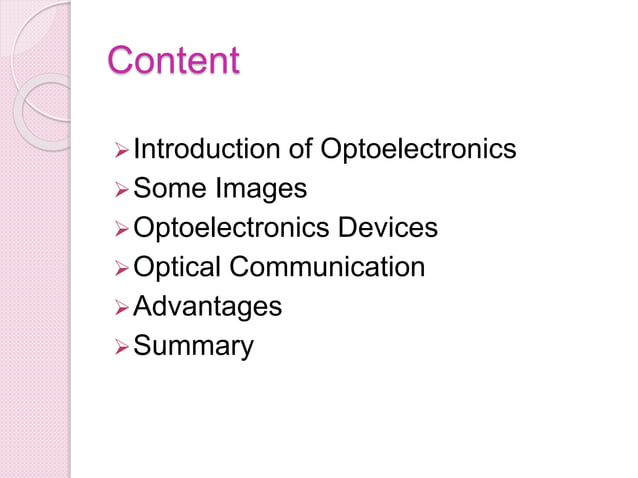 Optoelectronics | PPTX | Chemistry | Science