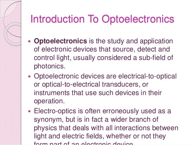 Optoelectronics