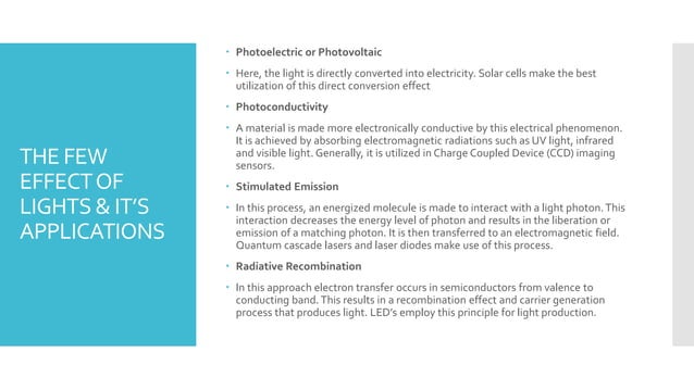Optoelectronics -basics principals and application- | PPT
