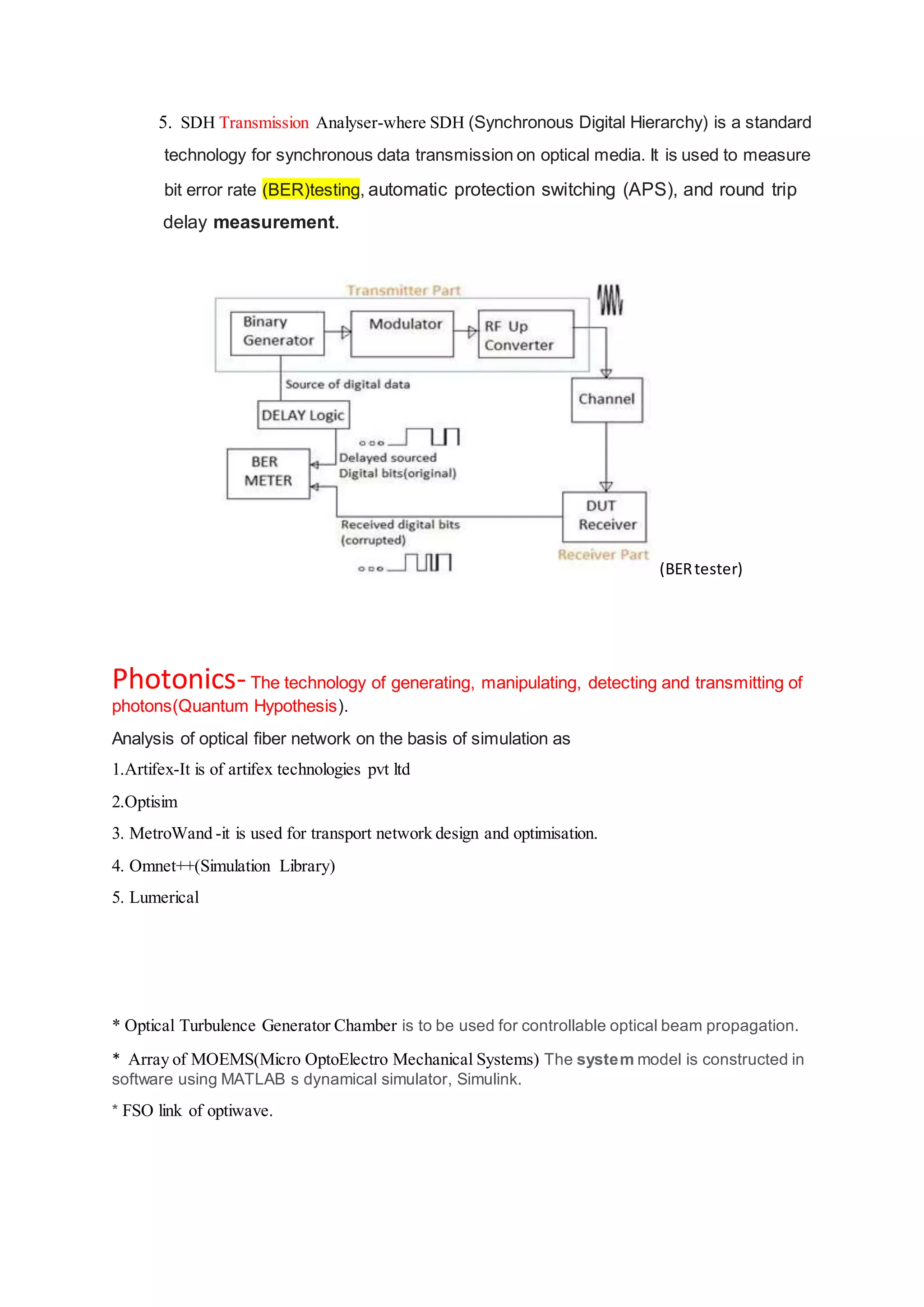Optoelectronics and optical communication lab | DOCX