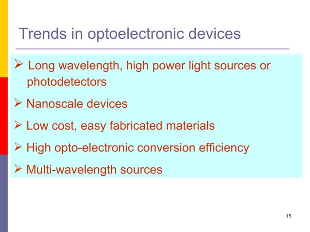 Opto electronics devices | PPT