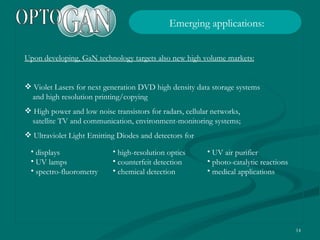OptoGan presentation LED Technology | PPT