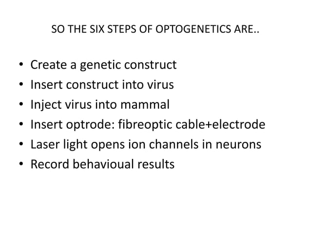 OPTOGENETICS | PPTX