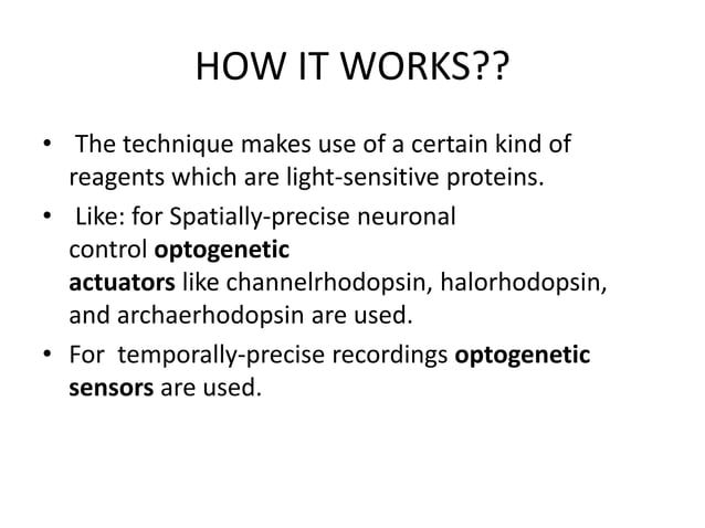 OPTOGENETICS | PPTX