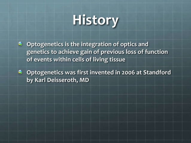 Optogenetics a light switch for brain | PPT