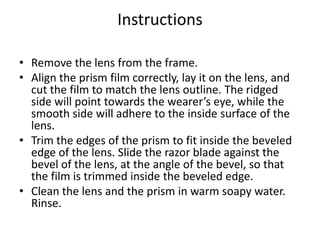 Optometric optics | PPTX