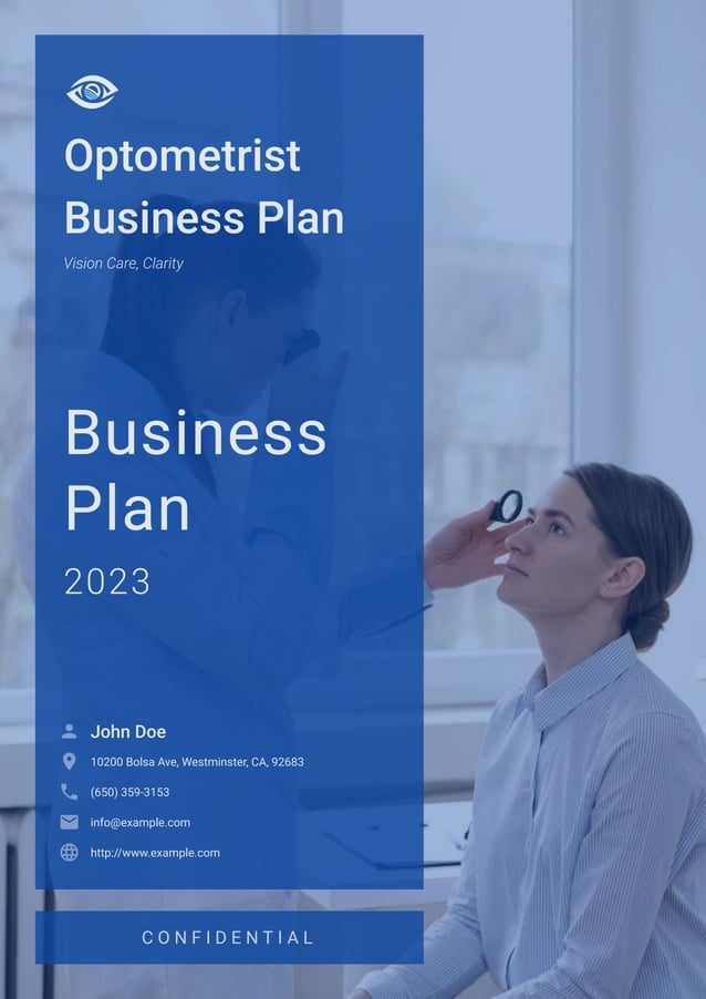 optometrist business plan example template | PDF
