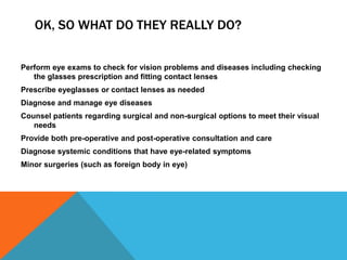 Optometry Presentation | PPTX