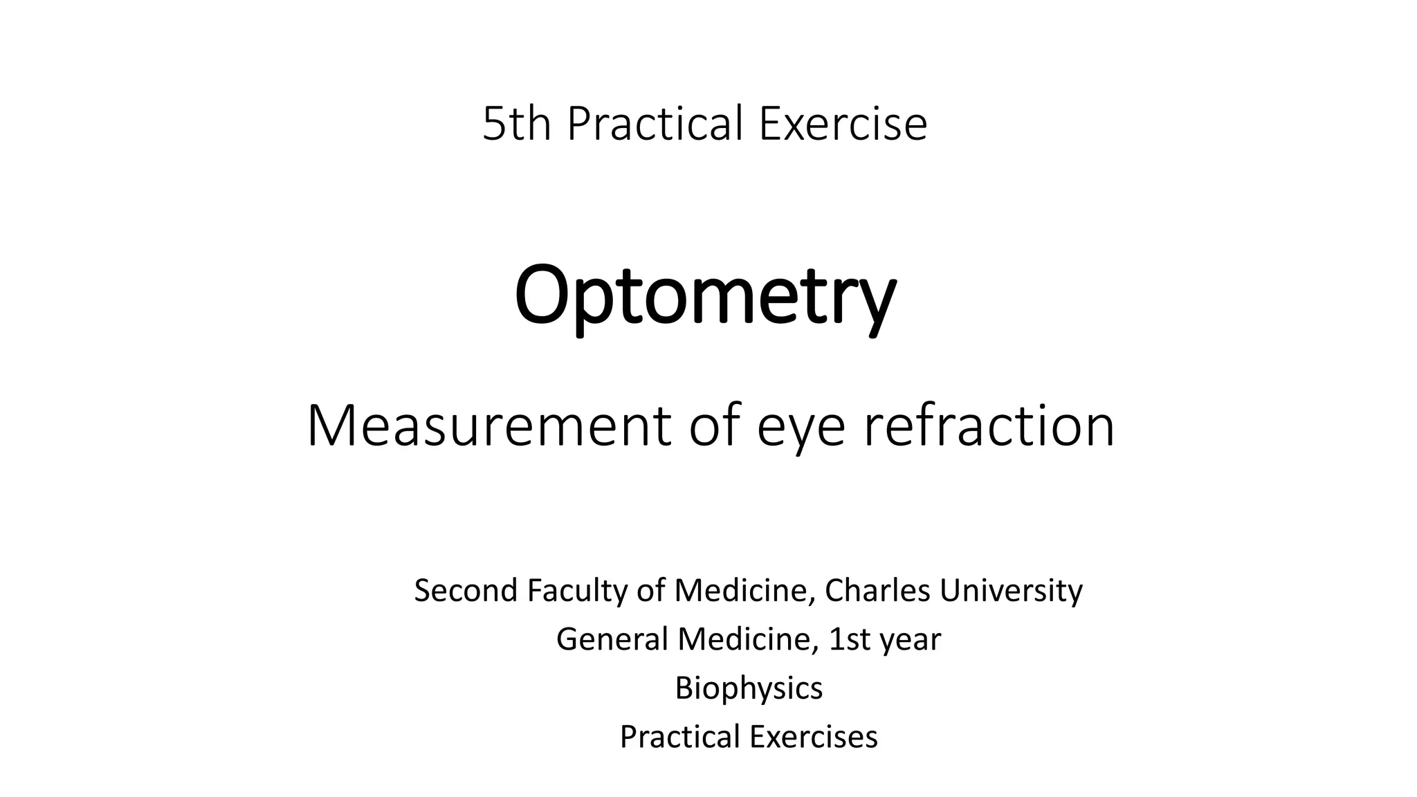 Optometry | PPT