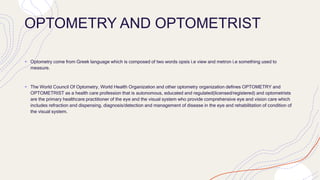 Optometry | PPTX