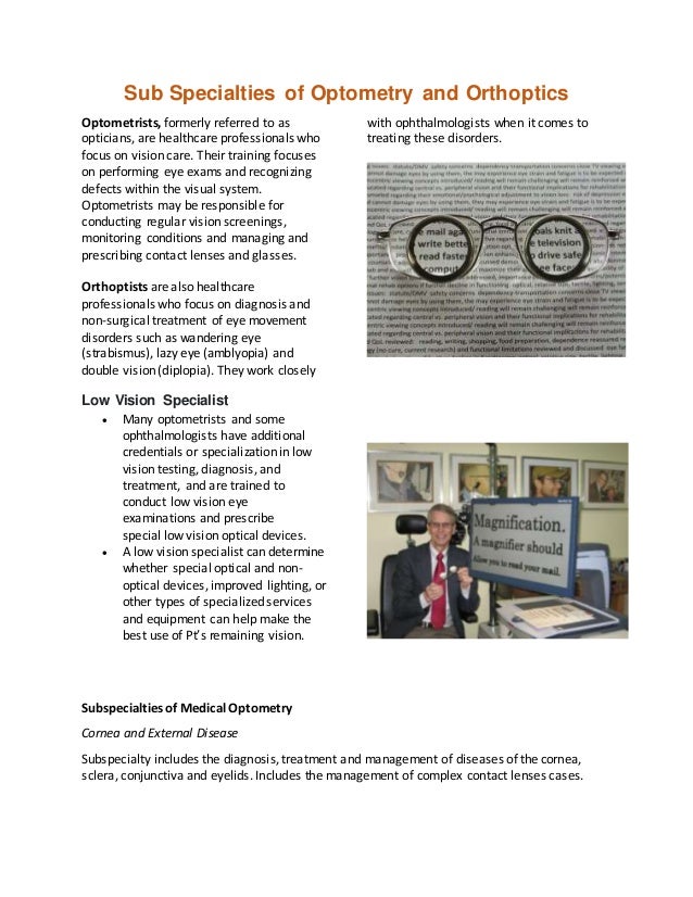 Optometry and Orthoptics (Laws and Acts) | DOCX